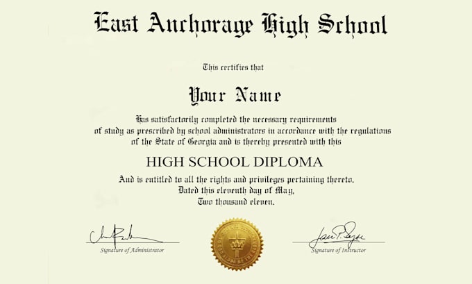 Design high school diploma certificate ,ged certificate, diploma by Amjad_raees | Fiverr