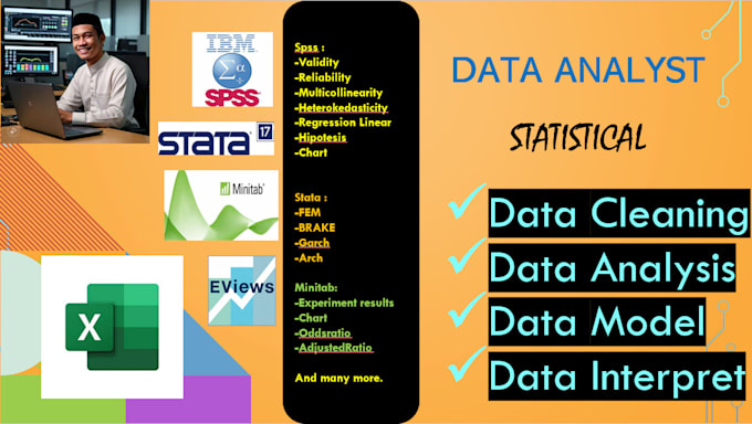 Do data statistical using spss,excel,stata,eviews,minitab with ...