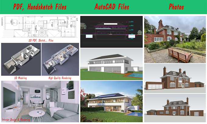 Modeling 3d architectural from cad, pdf, sketches, photos by Daniel_vie | Fiverr