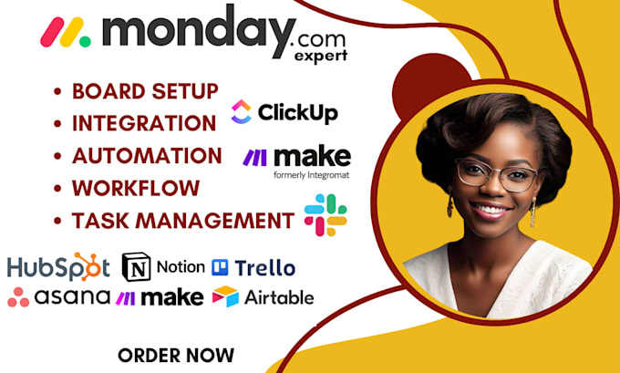 Setup Automation Workflow Integrations Monday Crm Trello Asana Clickup