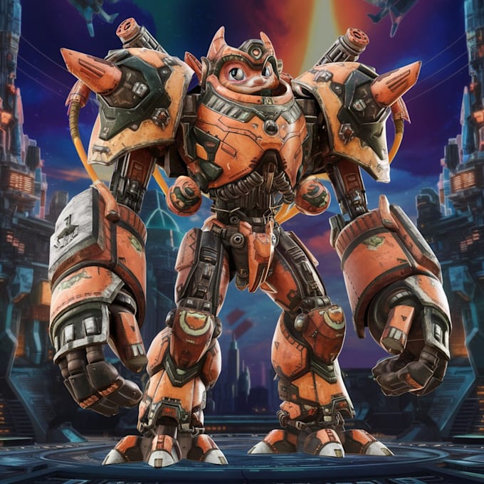 Create sci fi, star wars, mecha, sprite character design by Canraoan ...