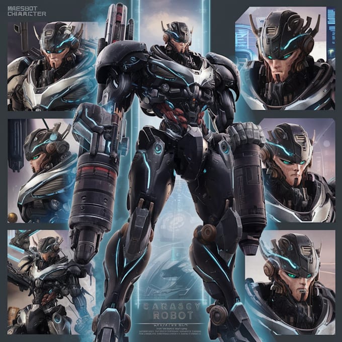 Create mecha robot character sheet design by Canraoan | Fiverr