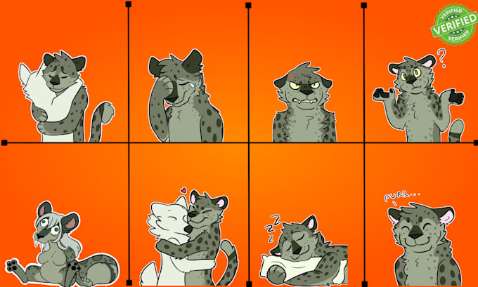 Draw furry stickers telegram stickers animated stickers by Adesina_f ...