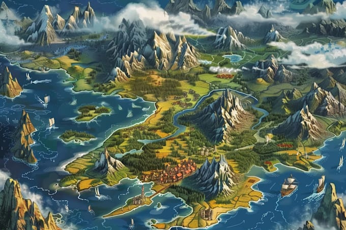 Design an immersive fantasy world map for your campaign by Mcdaniel5 ...