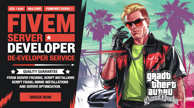 Be your fivem esx and qbcore server developer by Palmer_walton21 | Fiverr