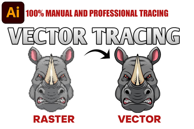 Do vector tracing, redraw logo and convert to vector, raster to vector ...