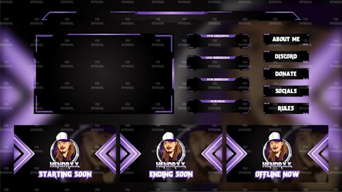 Design cute vtubers overlays, screens, and panels by Abduljabbar458 ...