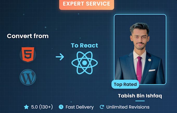 Migrate your website to react for better performance by Tabishbinishfaq | Fiverr