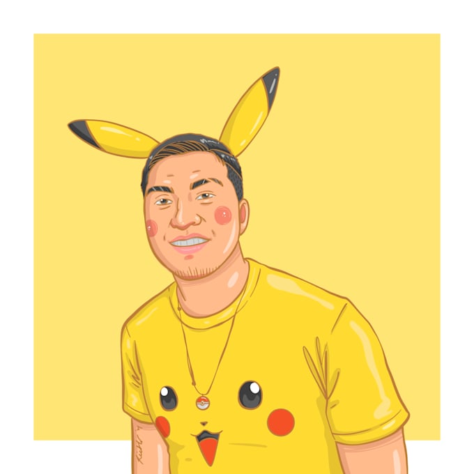 Draw cool cartoon portrait podcast cover art from photo by Richo_docs ...