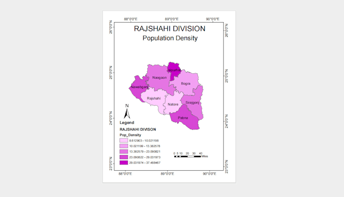 Create population density, vector map, do spatial analysis, by Mdmahiurrahman | Fiverr