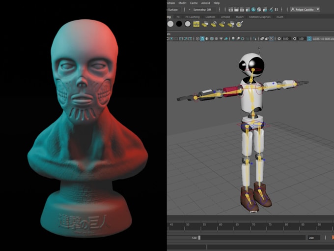 Create stunning custom 3d sculptures in blender or maya by Felipe313 ...