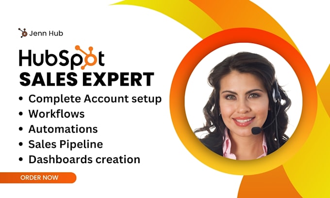 Setup hubspot sales hub, sales pipeline, hubspot dashboard, workflow ...