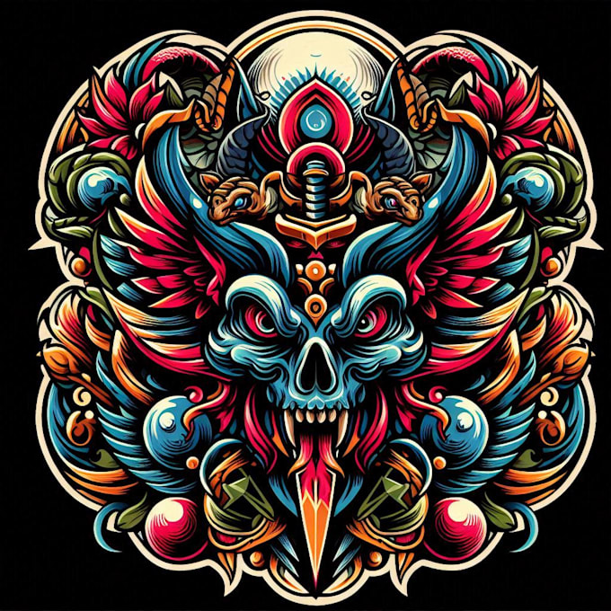 Draw line art tarot card design by Callonia | Fiverr