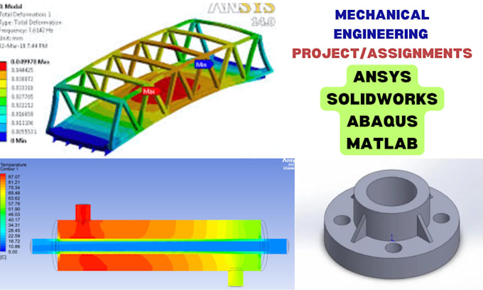 Do 3d cad solidworks software and ansys abaqus cfd matlab simulation by ...