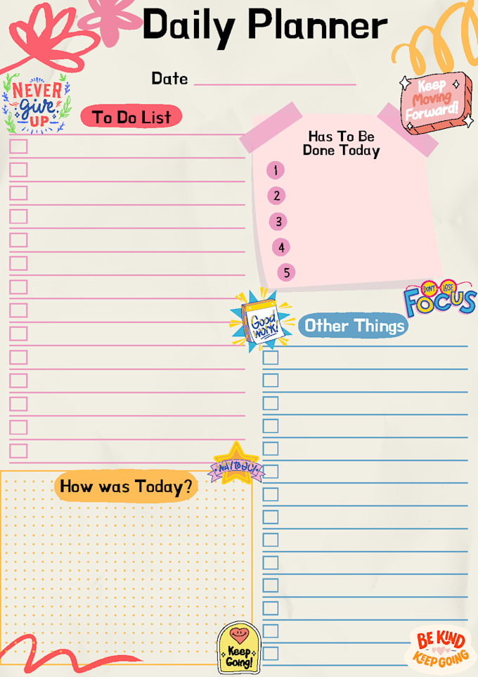 Create custom daily weekly monthly planners also to do lists and yearly ...