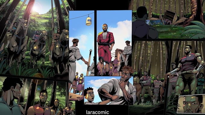 Draw comic book comic illustration manga webtoon vector illustration ...