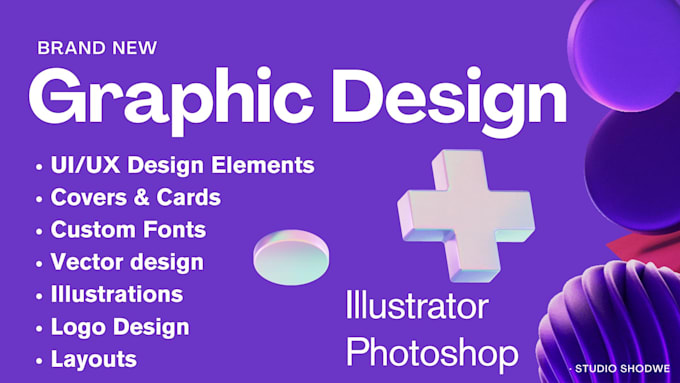 Graphic design game, logo, post, business card, ui, vector ...