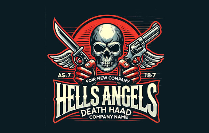 Design hells angels death head mascot logo with unlimited revision by ...