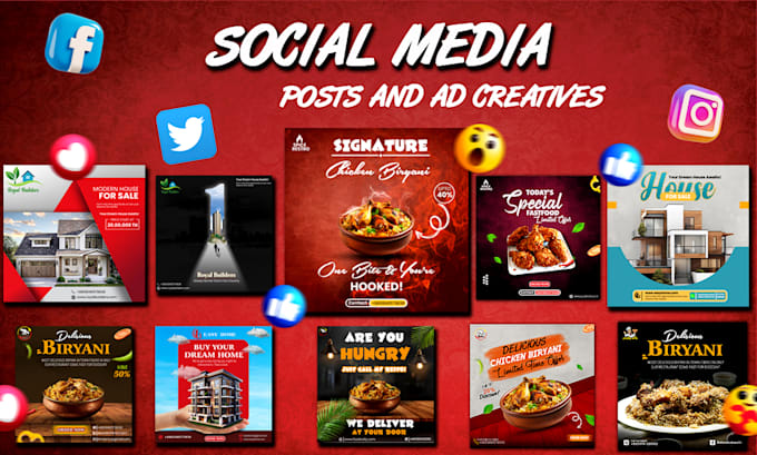 Design premium facebook ads creatives or engaging instagram posts by ...