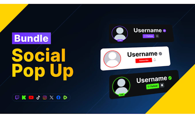 Create professional animated follow overlays for twitch, kick and ...