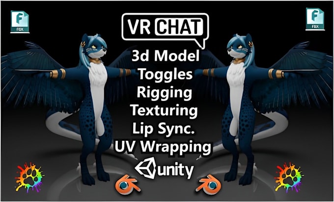 Rig or edit 3d model, custom vrchat avatar, vtuber avatar, vr character by Michael7350 | Fiverr