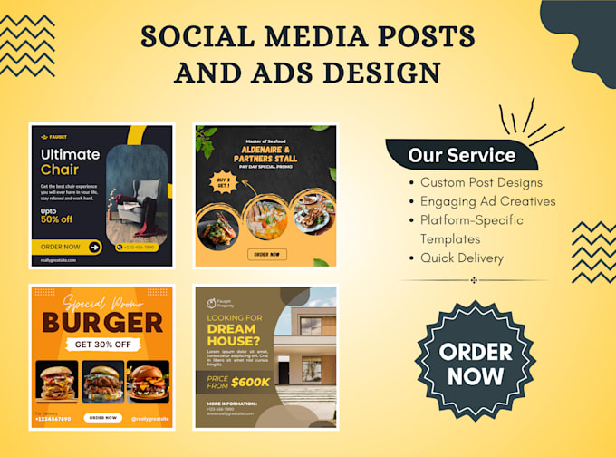 Design social media posts, thumbnails, ads and visiting cards by Bp ...