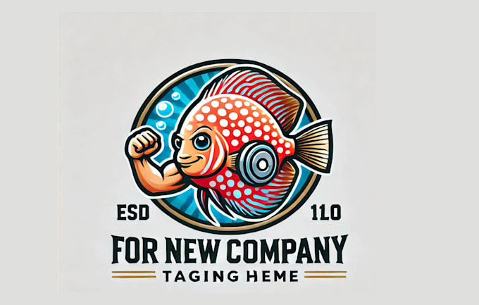 Create discus fish mascot logo design for your business in 12 hours by ...