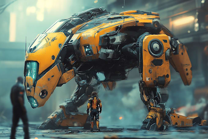 Draw sci fi , cyberpunk , mecha, fantasy character design by Marviansel ...