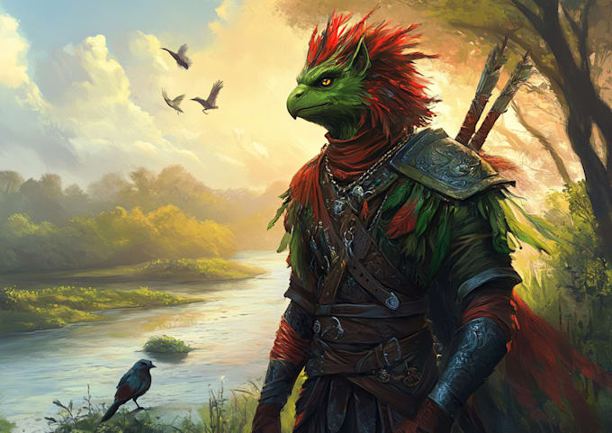 Draw your dnd character art or any 2d character by Isabelle767575 | Fiverr