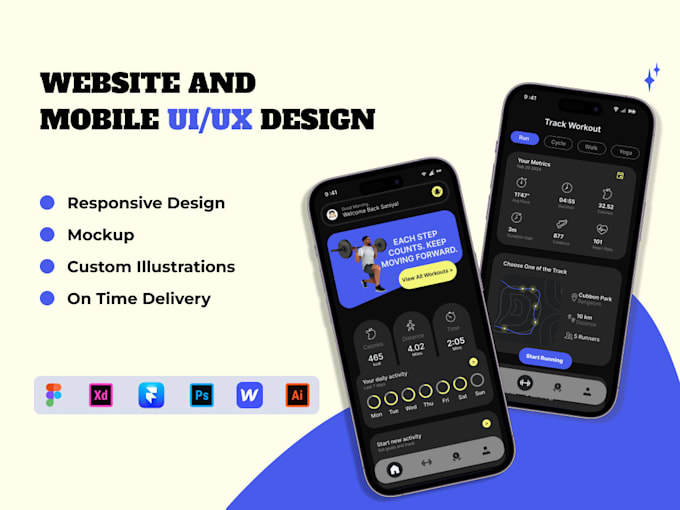 Design ui ux design for mobile app using figma, website uiux design by Saniya_ankalgi | Fiverr