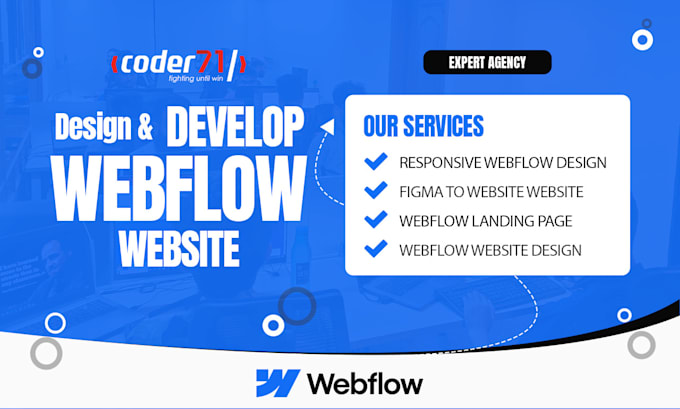 Design webflow website, figma to webflow landing page design by Coder71 | Fiverr