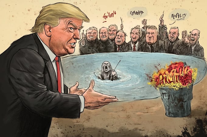 Draw a political cartoon editorial cartoon by Marzanneadriaa | Fiverr