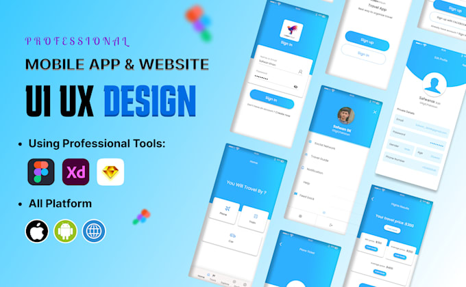 Design mobile app, web and desktop app ui ux mockup using figma by ...