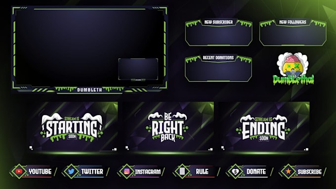 Design twitch logo, twitch overlay, kick, animated stream overlay ...