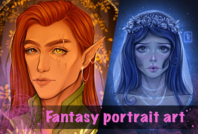 Draw fantasy character portrait art by Iryna_kot | Fiverr