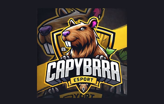 Do creative capybara mascot logo original no copyright issues by Fidel ...