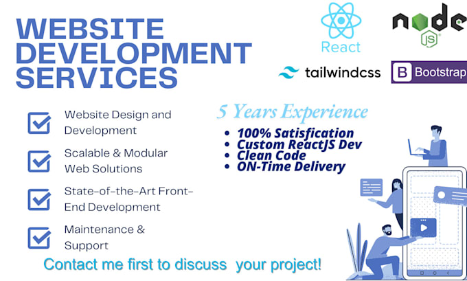 Develop custom scalable reactjs web applications with modern ui ux design by Ahmedkapadia1 | Fiverr