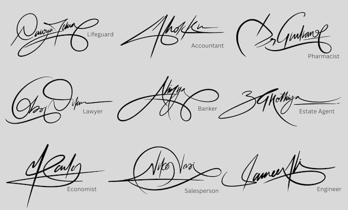 Design handwritten signature, scripted cursive logo by Ramansaini000 ...