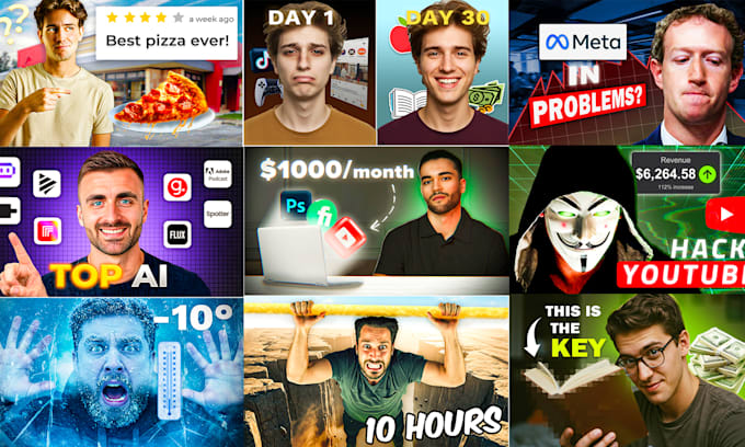 Design amazing viral youtube thumbnails for you by Dann_gm | Fiverr