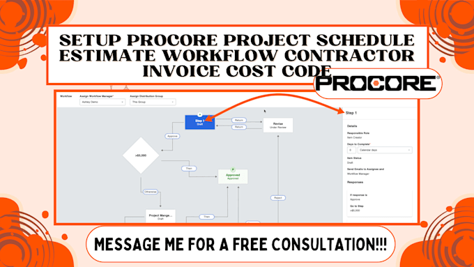 Setup procore project schedule estimate workflow contractor invoice ...