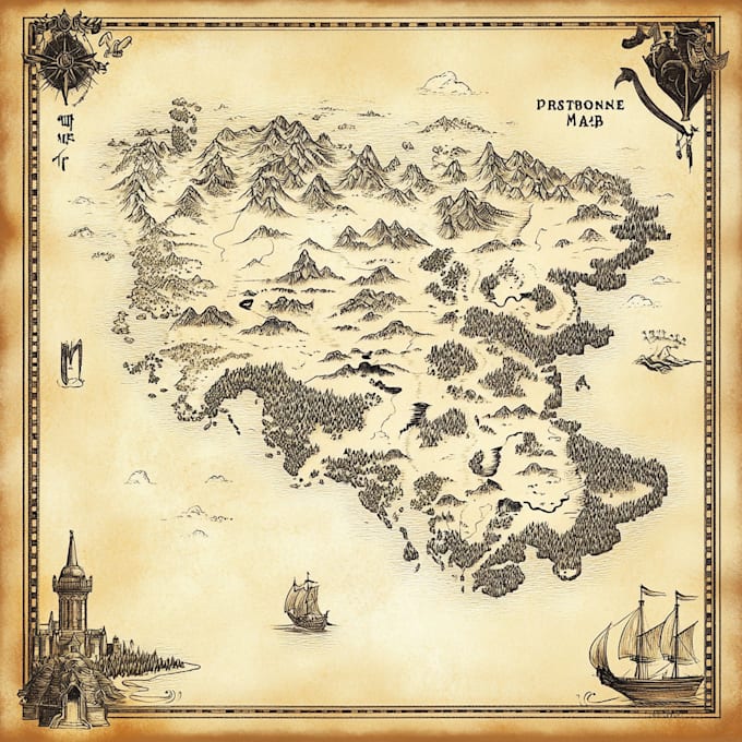 Draw a professional fantasy map for you by Kalakinney | Fiverr