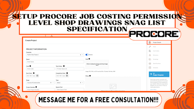 Setup procore job costing permission level shop drawings snag list ...