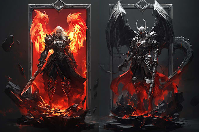 Draw splash art and fantasy concept art dnd illustrations by Ladealton ...