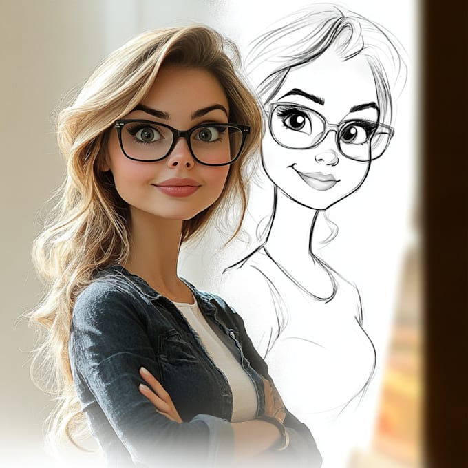 Draw caricature cartoon for design from your photo by Saartjiesteven ...