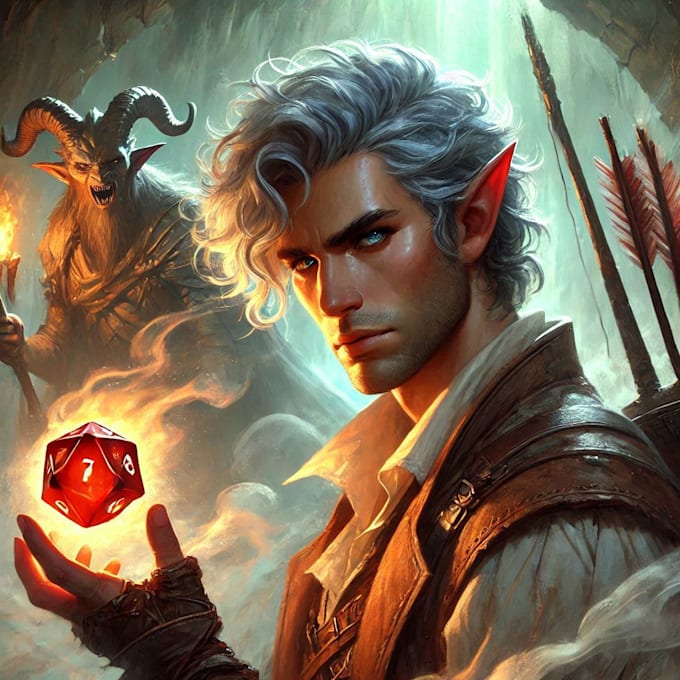 Draw a dnd character art and dnd character art illustration by ...