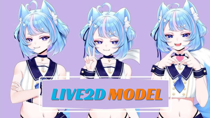 Design and rig vtuber live2d model in anime art style for stream by ...