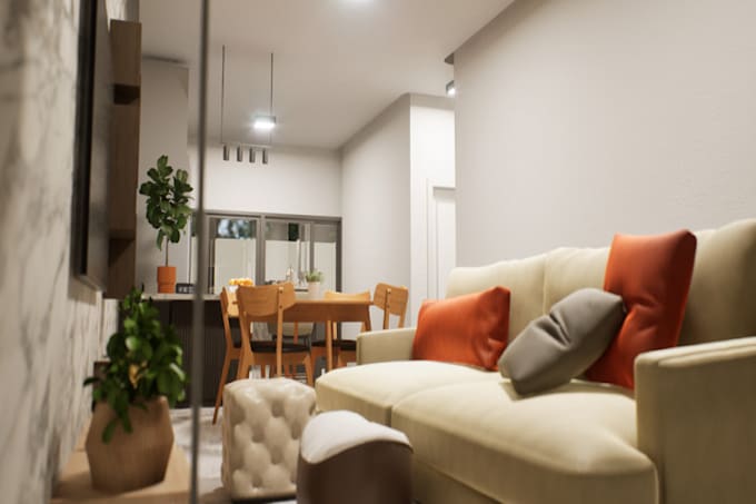 Rebuild villa house blender render revit realistic model cgi interior ...