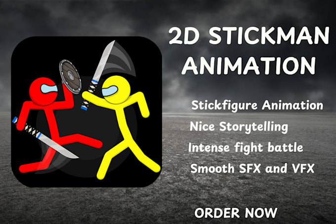 Stickman animation 2d fighting stick figure 2d stickman 2d figure ...