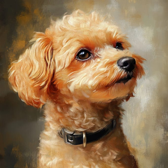 Draw realistic pet portrait into digital oil painting by Robertowty ...