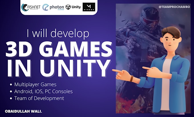 Develop 3d games in unity 3d by Teamprochambo | Fiverr